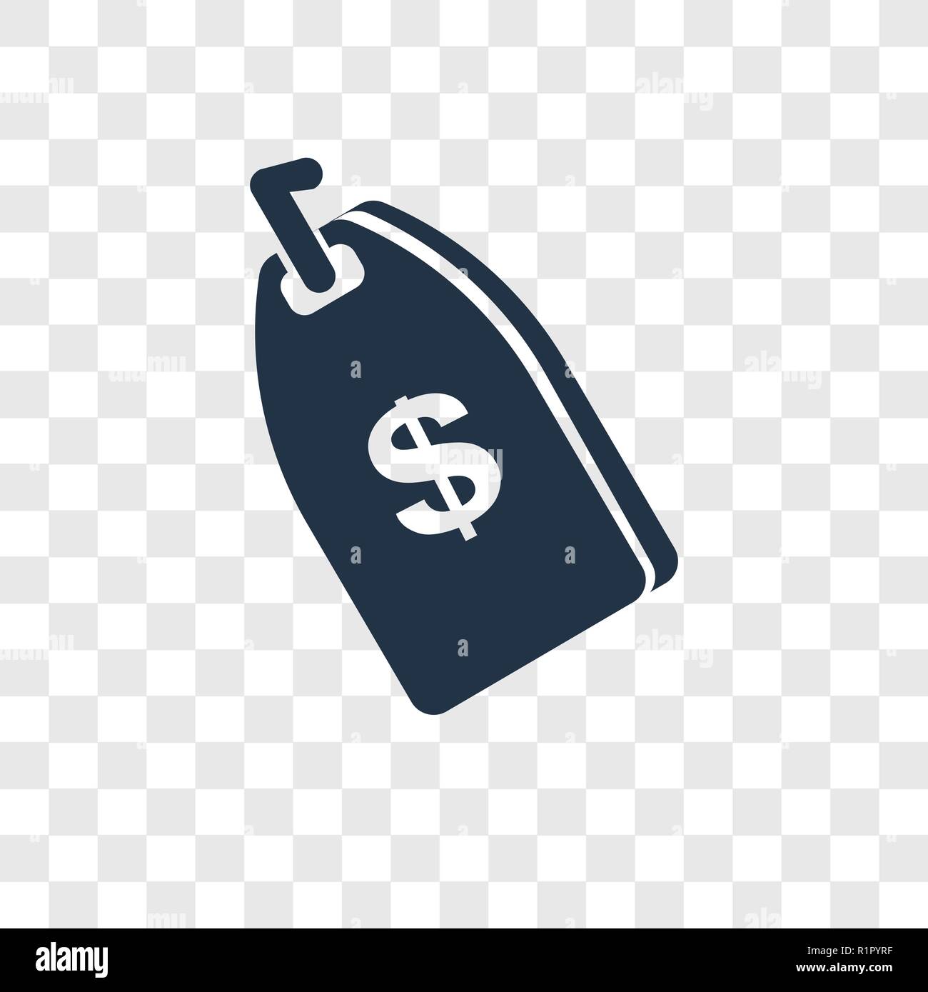 Tag vector icon isolated on transparent background, Tag transparency ...