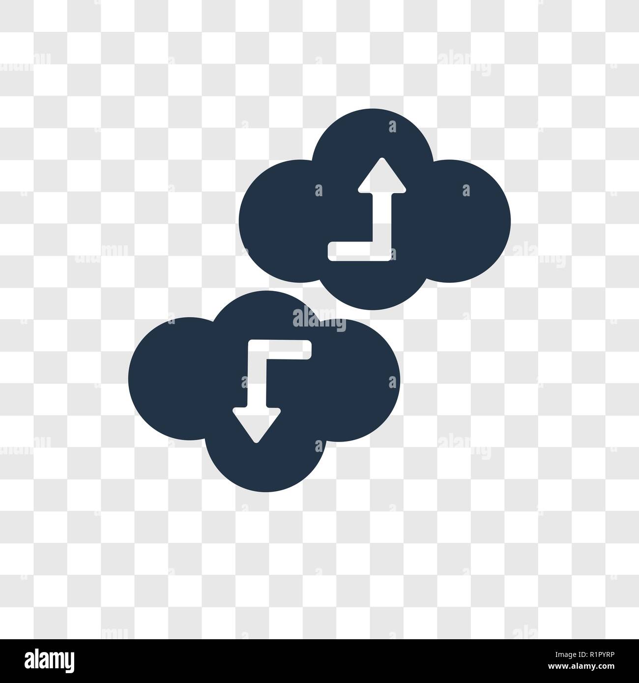 Cloud vector icon isolated on transparent background, Cloud ...