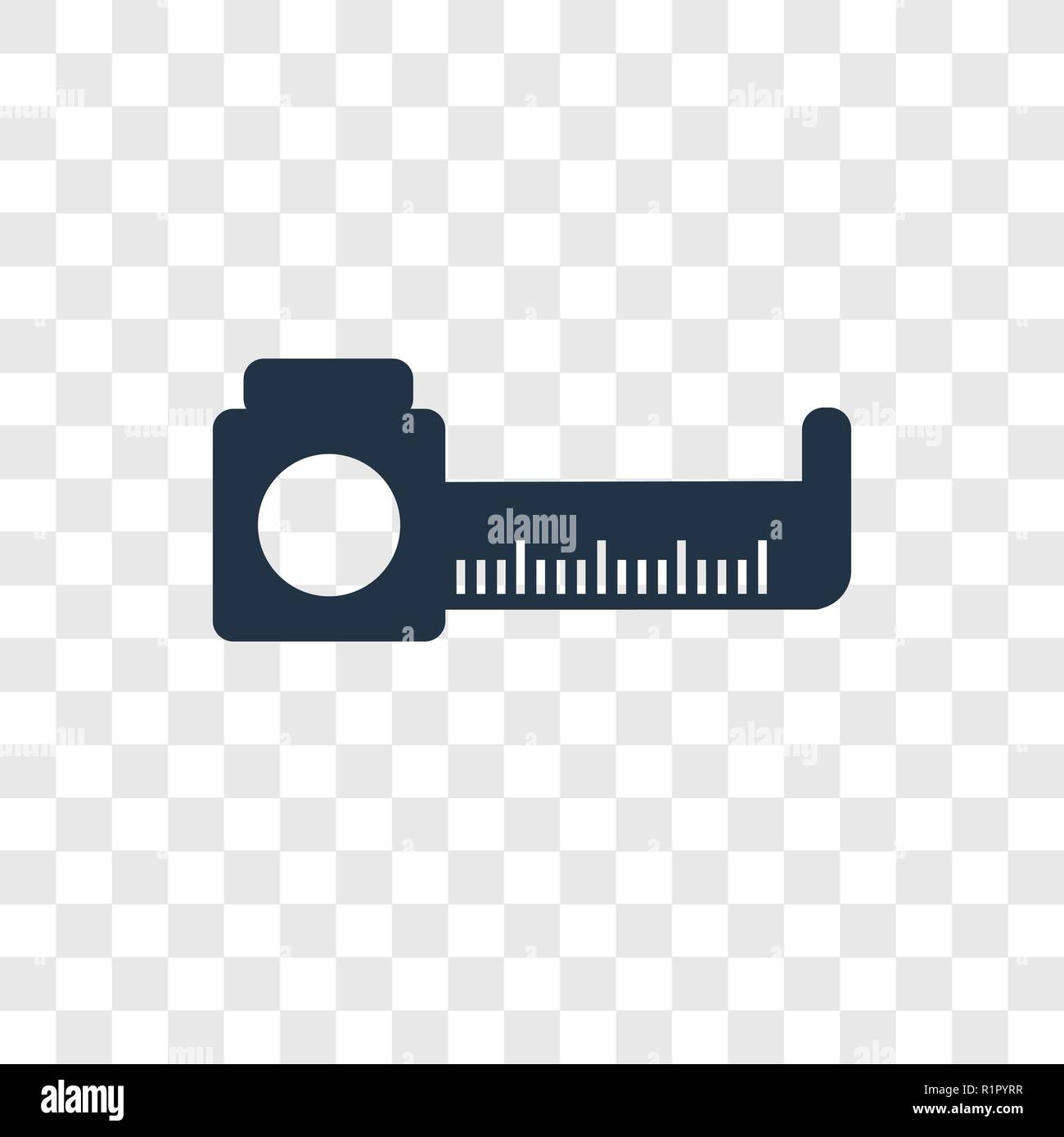 Measure vector icon isolated on transparent background, Measure ...