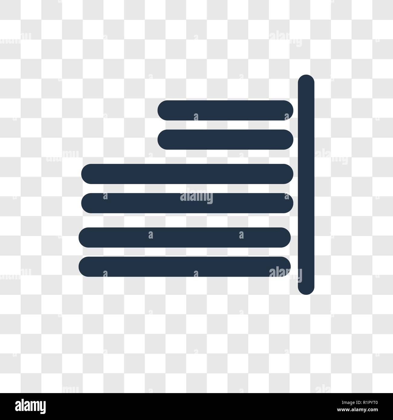 Right align vector icon isolated on transparent background, Right align ...