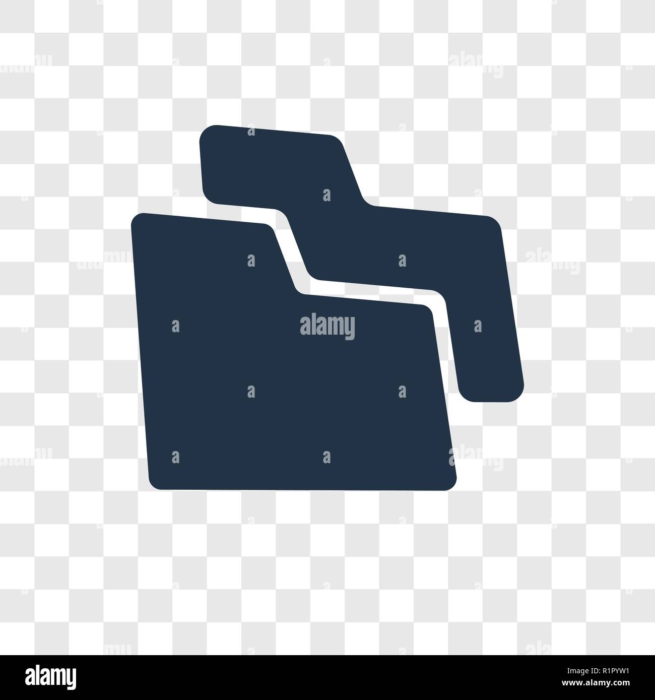 Folder vector icon isolated on transparent background, Folder ...