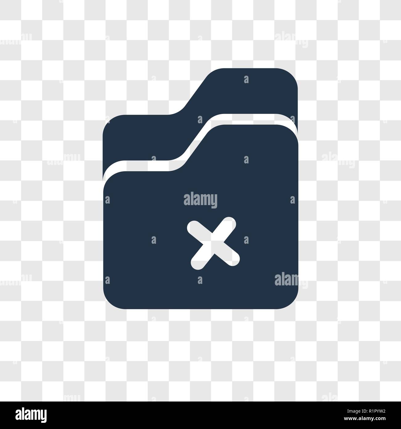 Folder vector icon isolated on transparent background, Folder ...