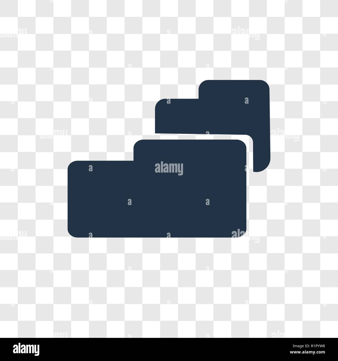 Folder vector icon isolated on transparent background, Folder transparency logo concept Stock ...