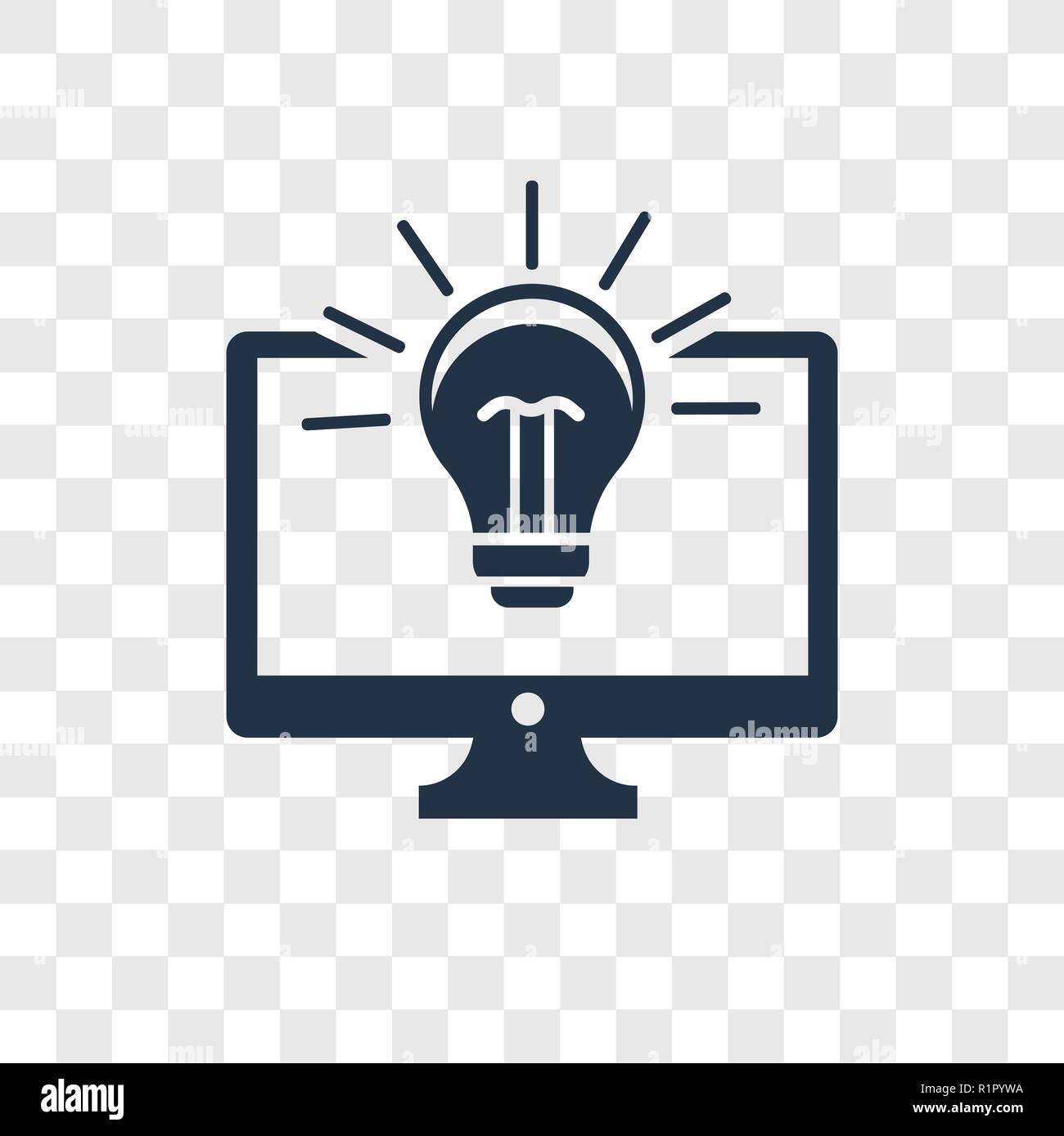 Idea vector icon isolated on transparent background, Idea transparency ...