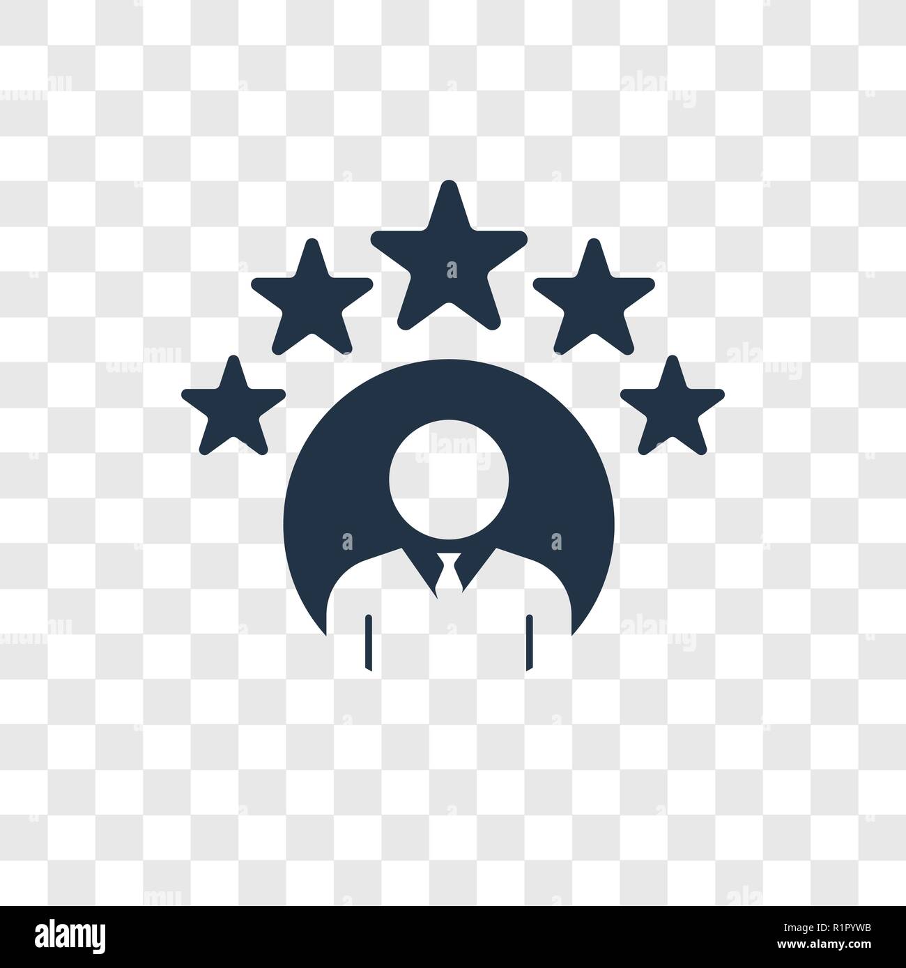 Rating vector icon isolated on transparent background, Rating ...