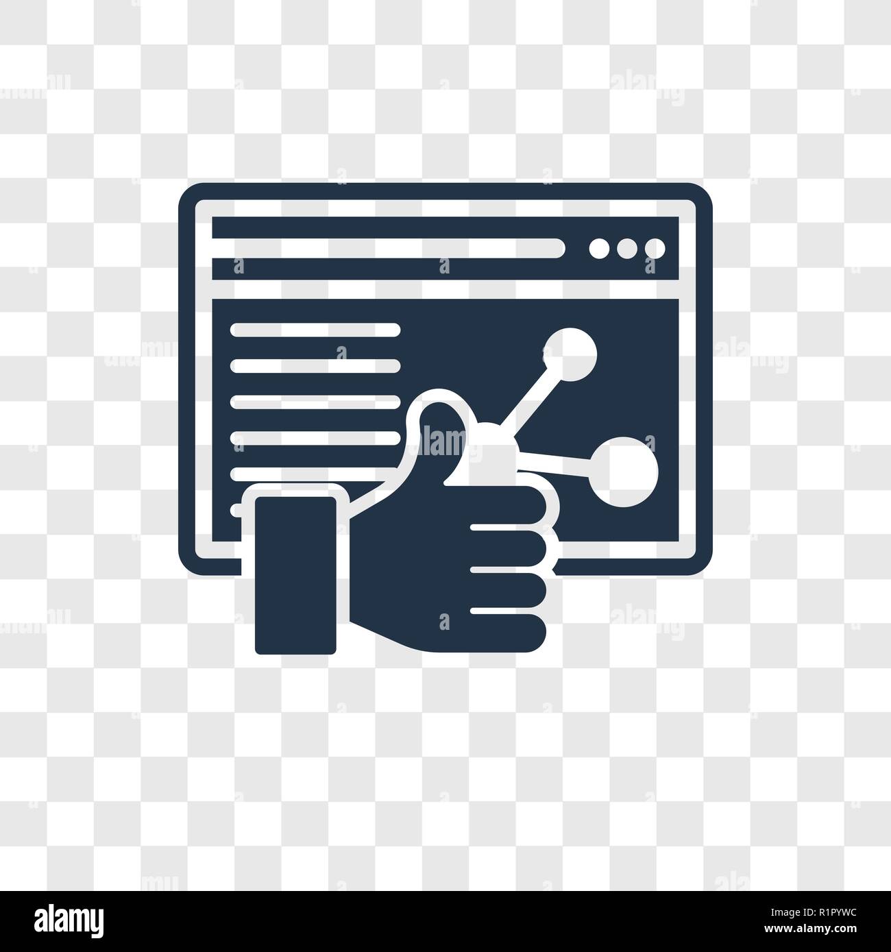 Browser vector icon isolated on transparent background, Browser ...