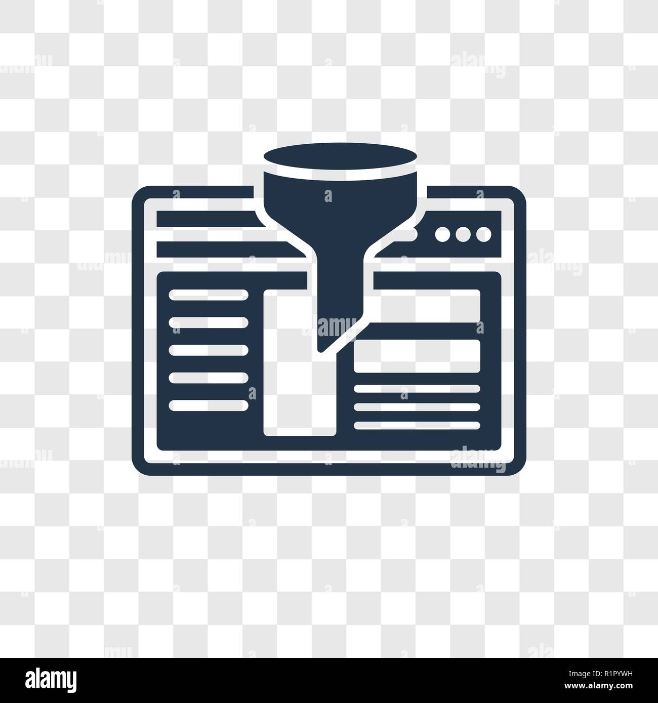 Browser vector icon isolated on transparent background, Browser ...