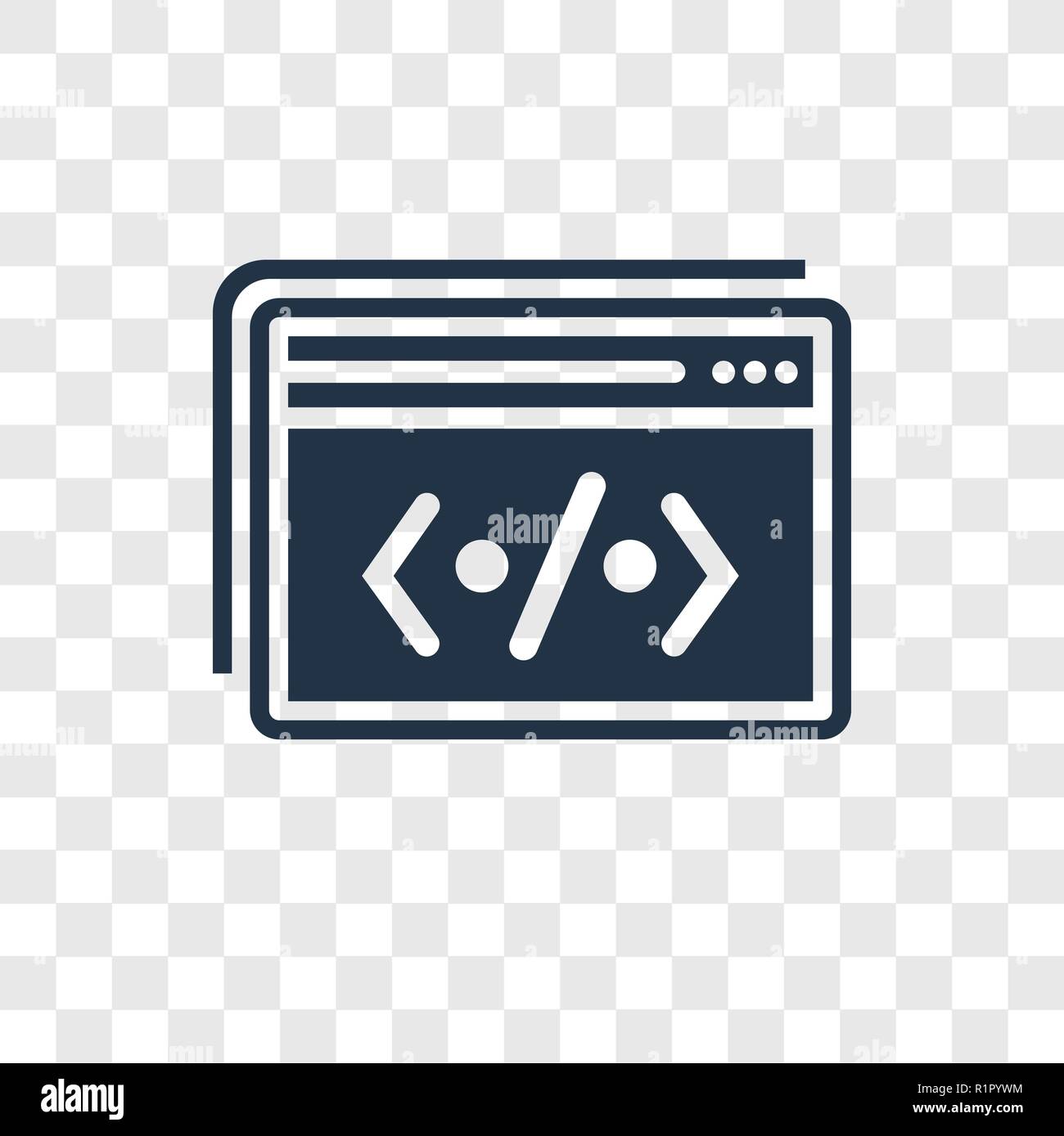 Browser vector icon isolated on transparent background, Browser transparency logo concept Stock ...