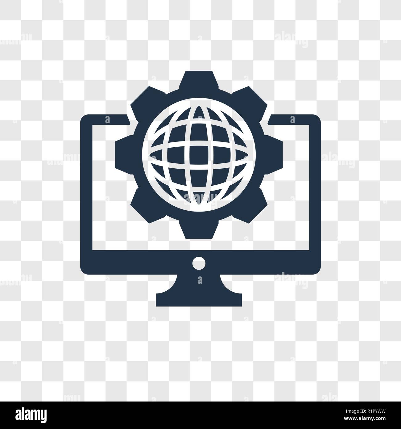 Settings vector icon isolated on transparent background, Settings ...
