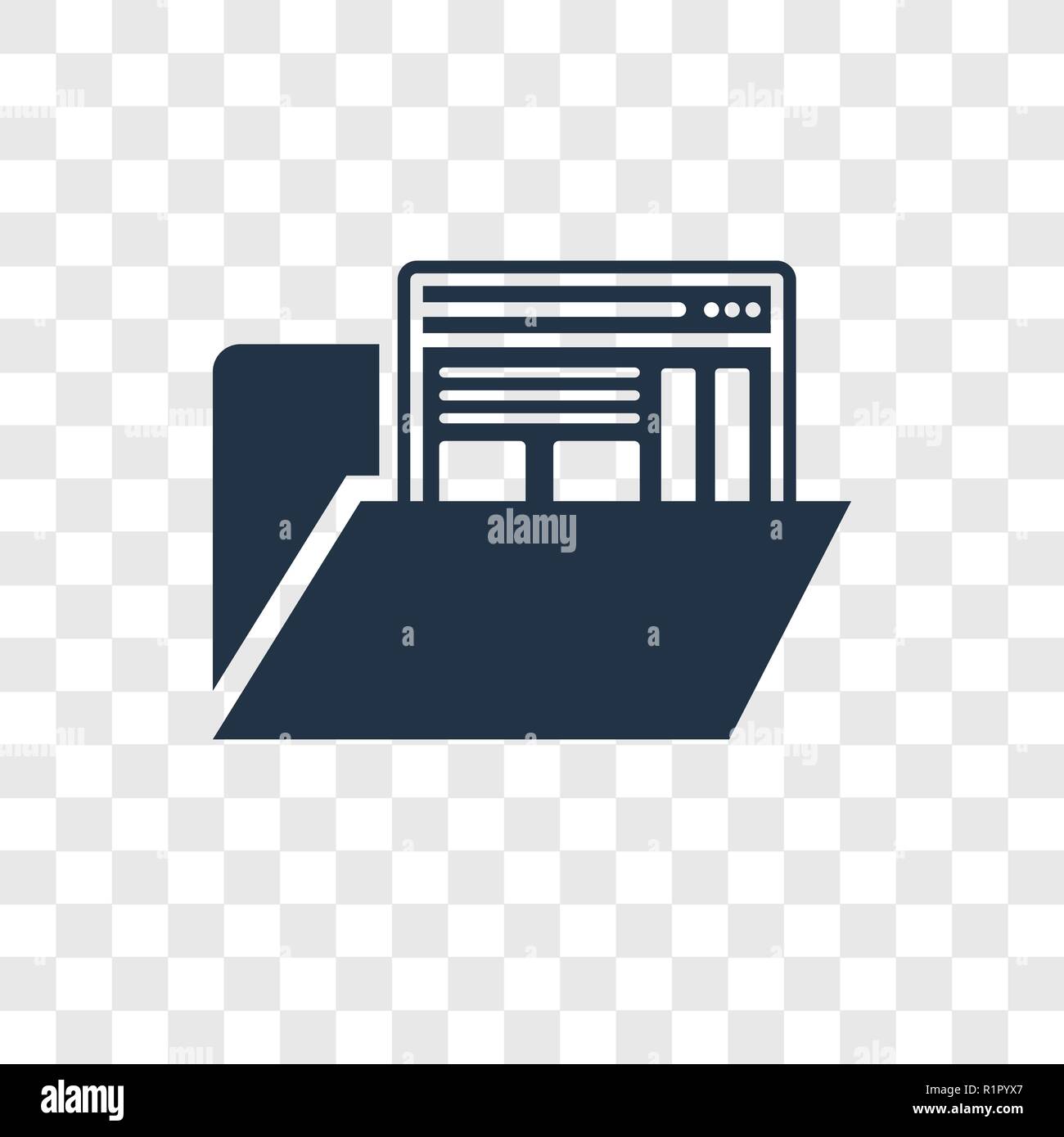 Browser vector icon isolated on transparent background, Browser ...