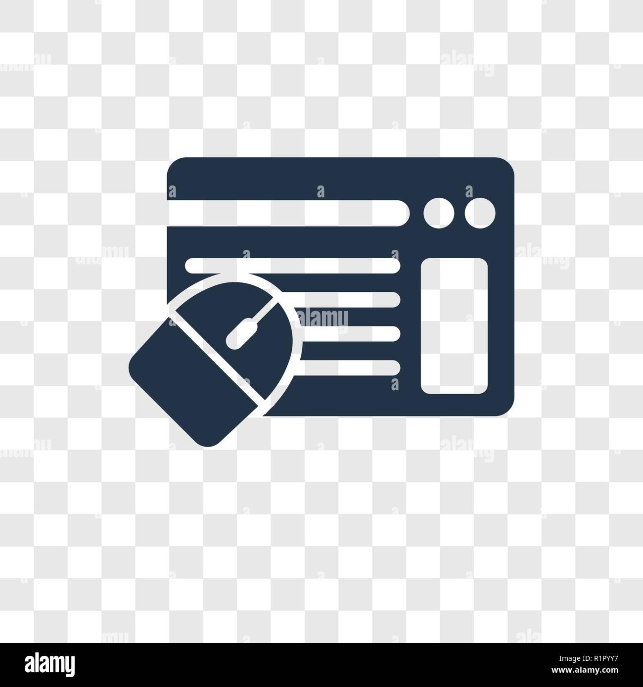 Browser vector icon isolated on transparent background, Browser ...