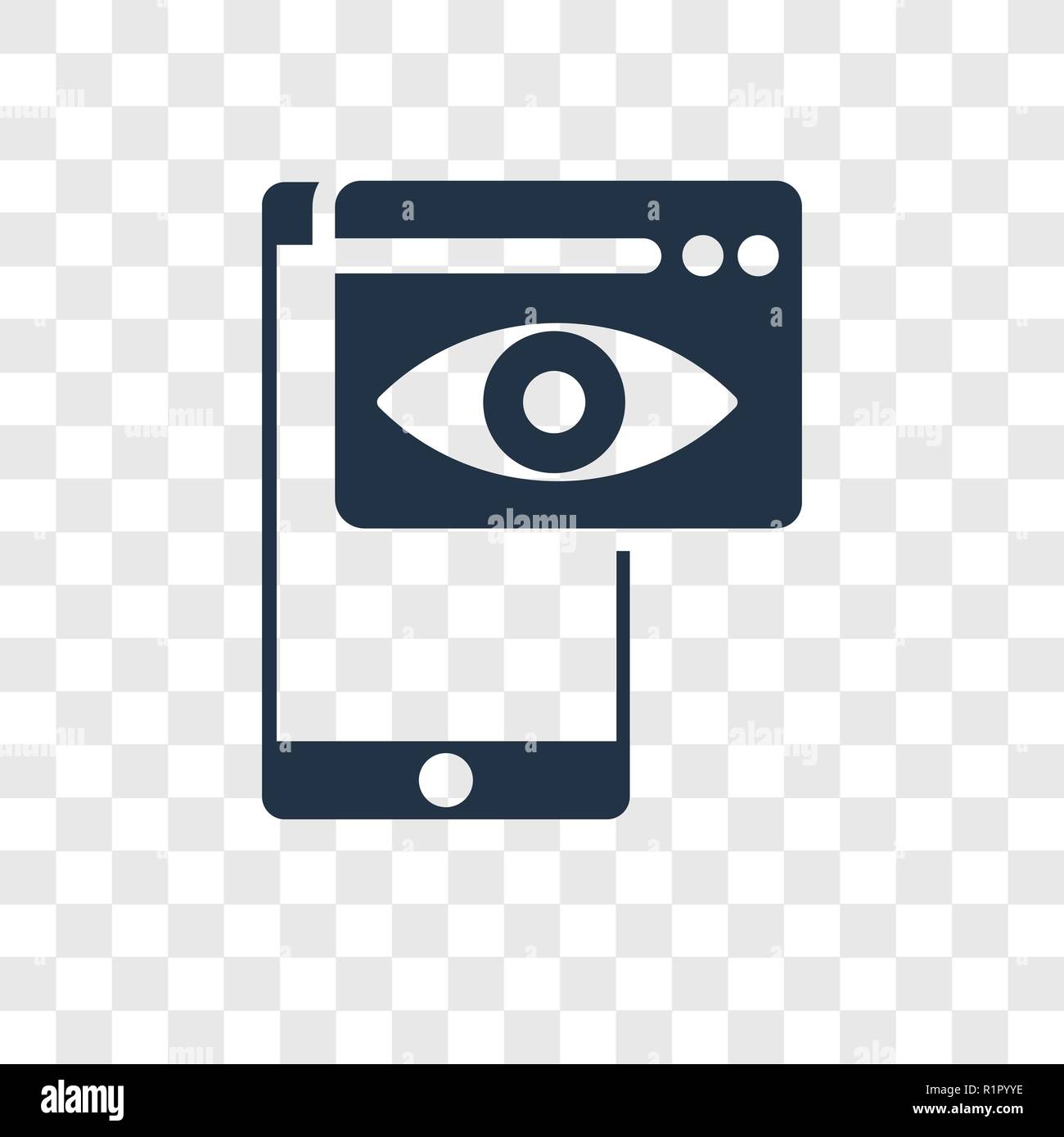 Smartphone vector icon isolated on transparent background, Smartphone ...