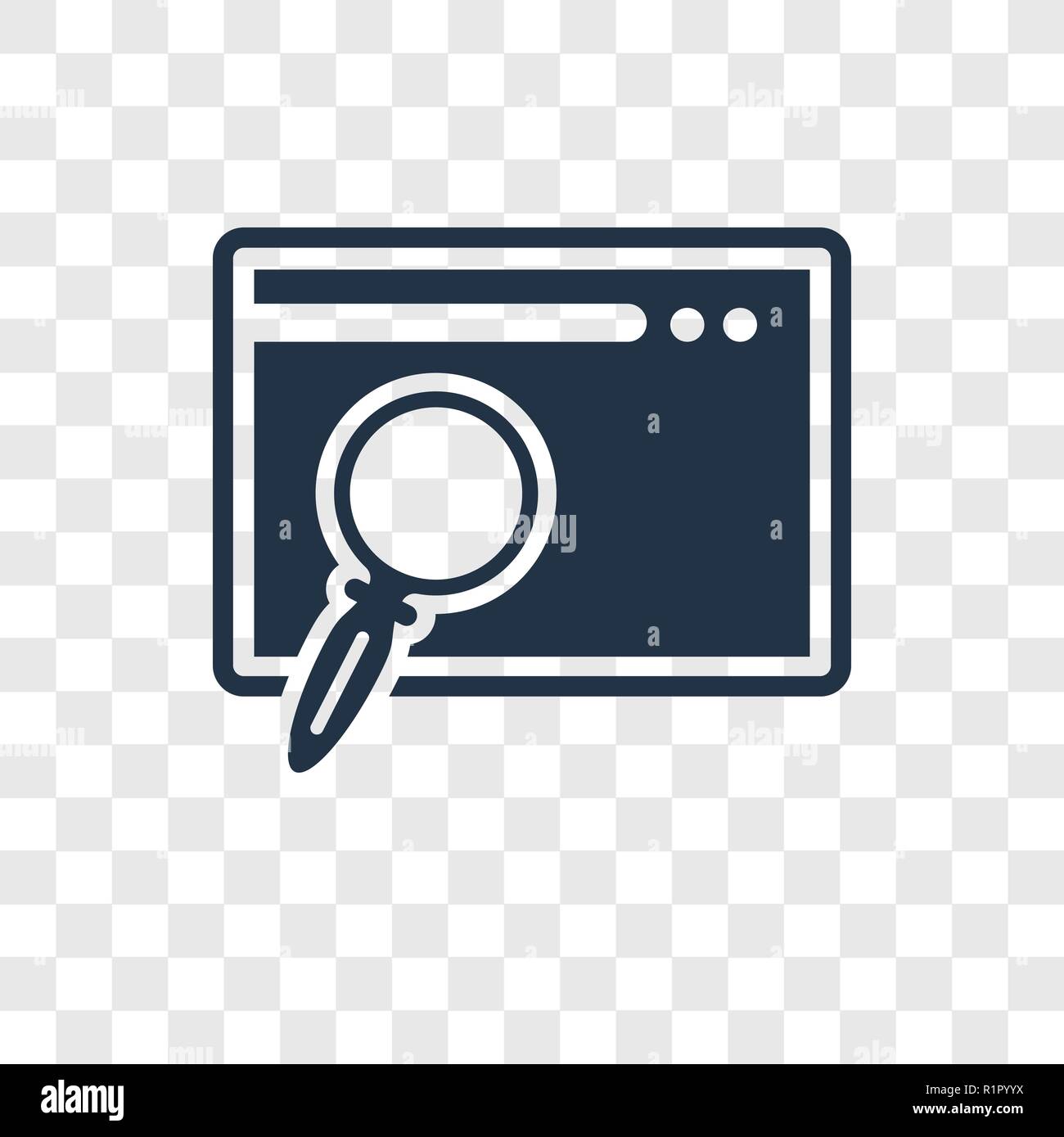 Browser vector icon isolated on transparent background, Browser ...
