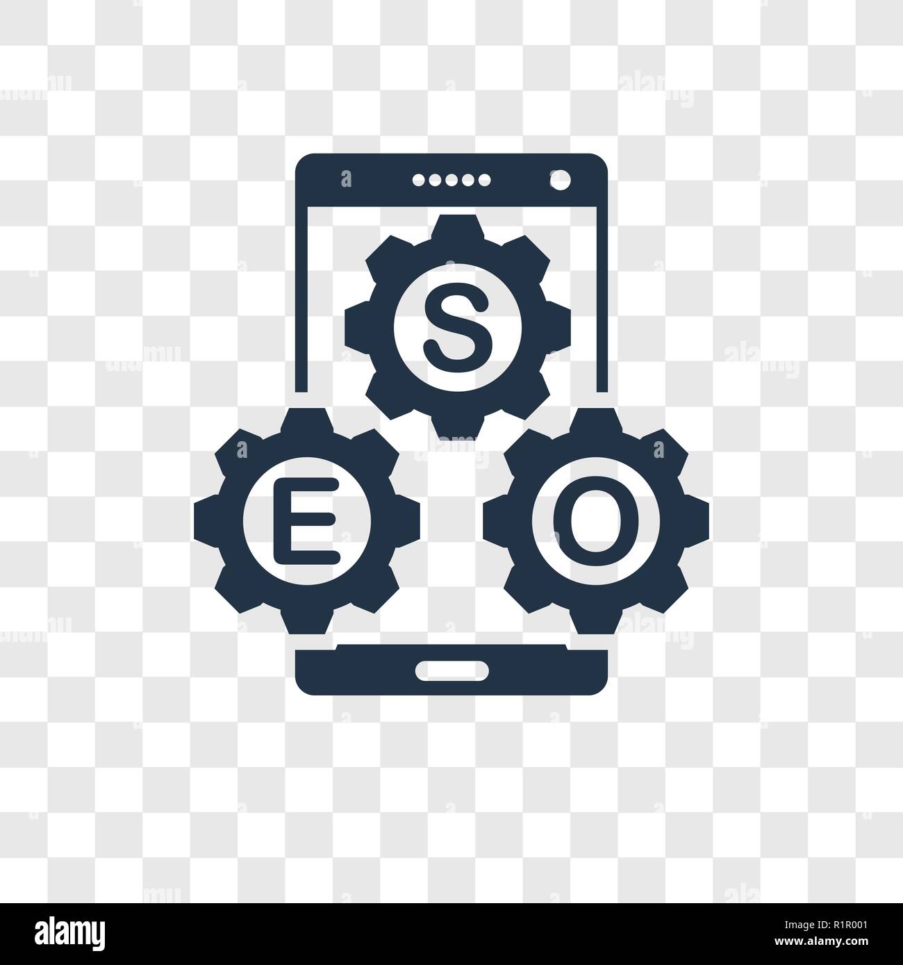 Settings vector icon isolated on transparent background, Settings ...