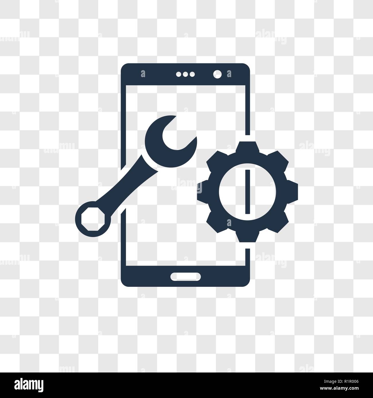 Smartphone vector icon isolated on transparent background, Smartphone ...