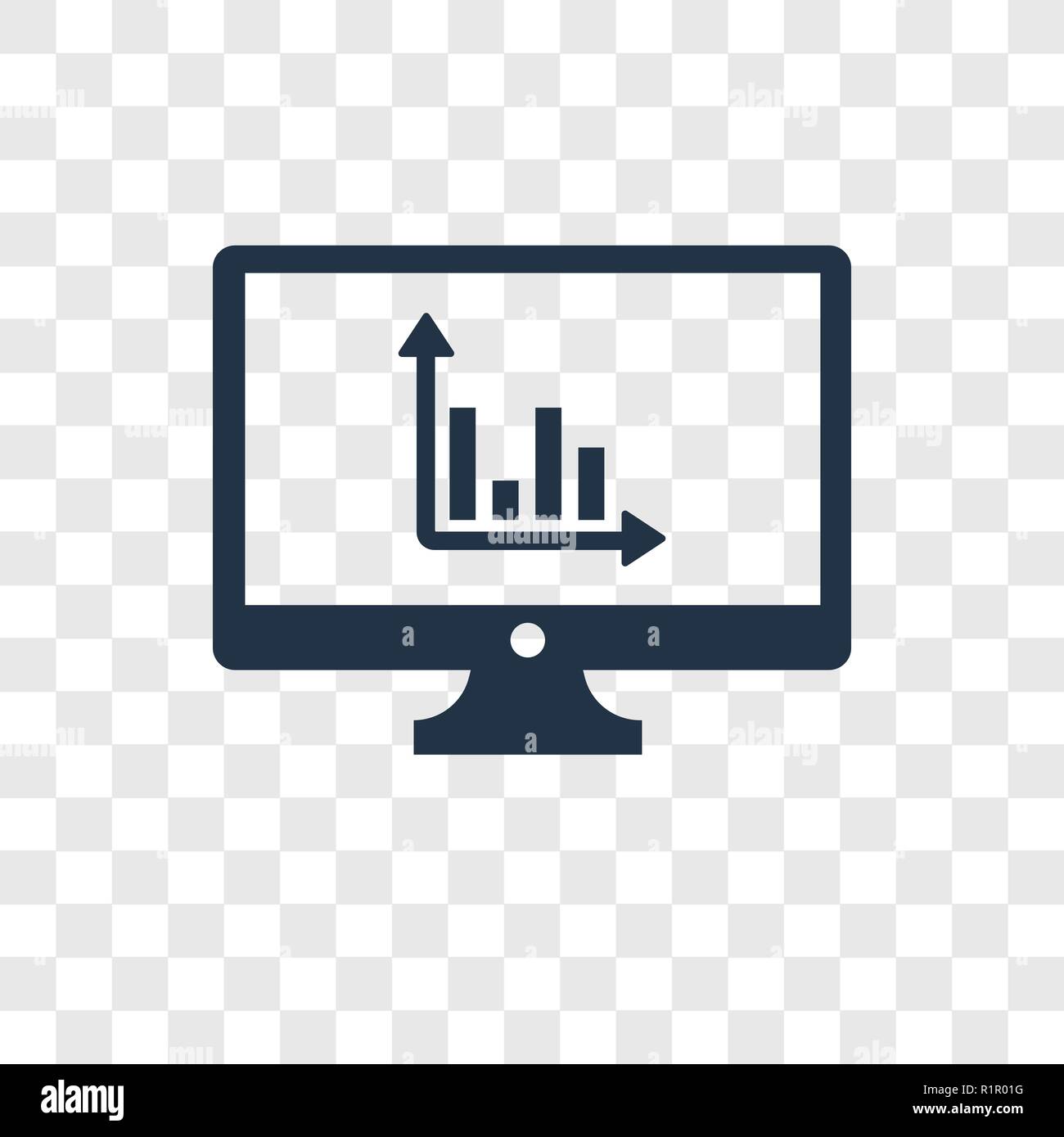 Stats vector icon isolated on transparent background, Stats ...