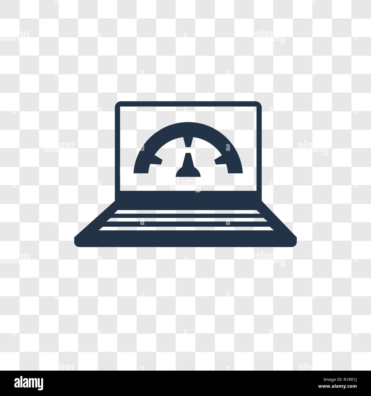 Speedometer vector icon isolated on transparent background, Speedometer ...