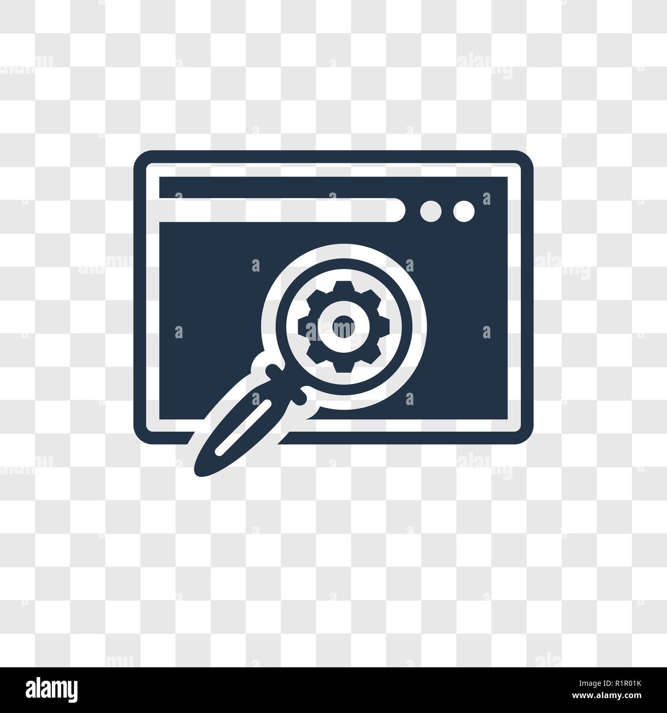 Browser vector icon isolated on transparent background, Browser ...