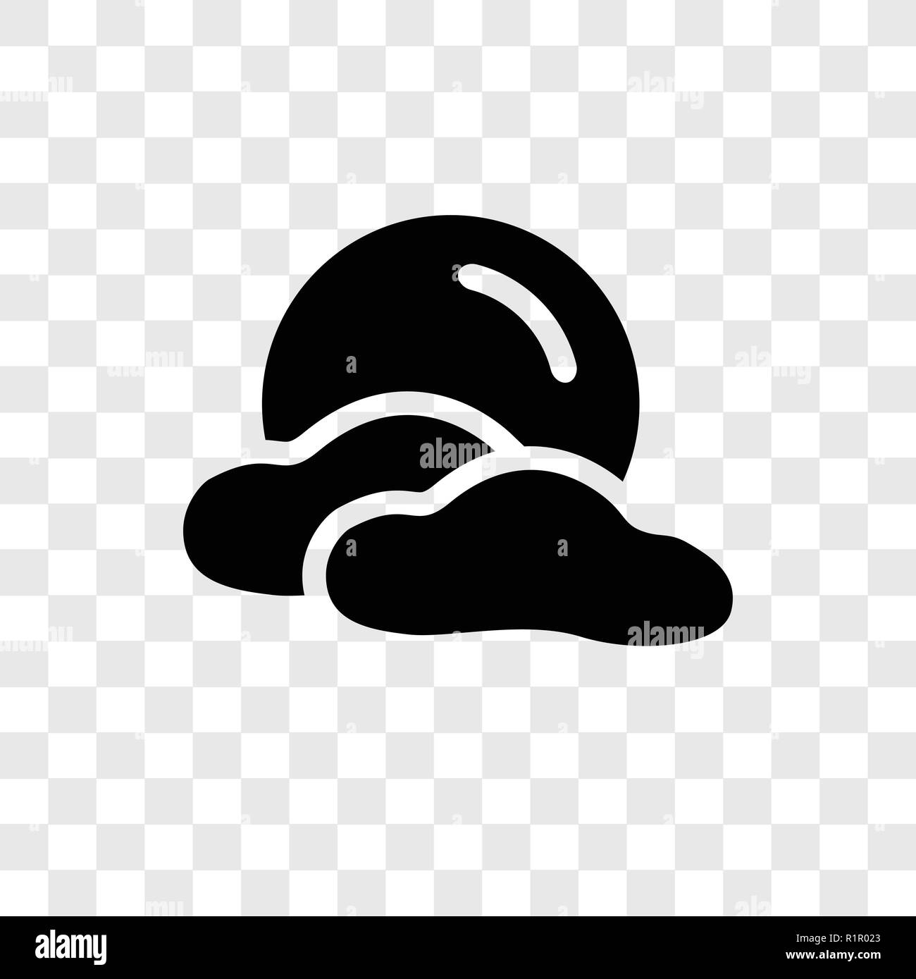 Big Moon vector icon isolated on transparent background, Big Moon ...