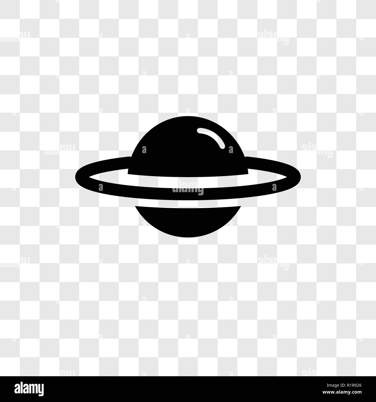 Saturn vector icon isolated on transparent background, Saturn ...