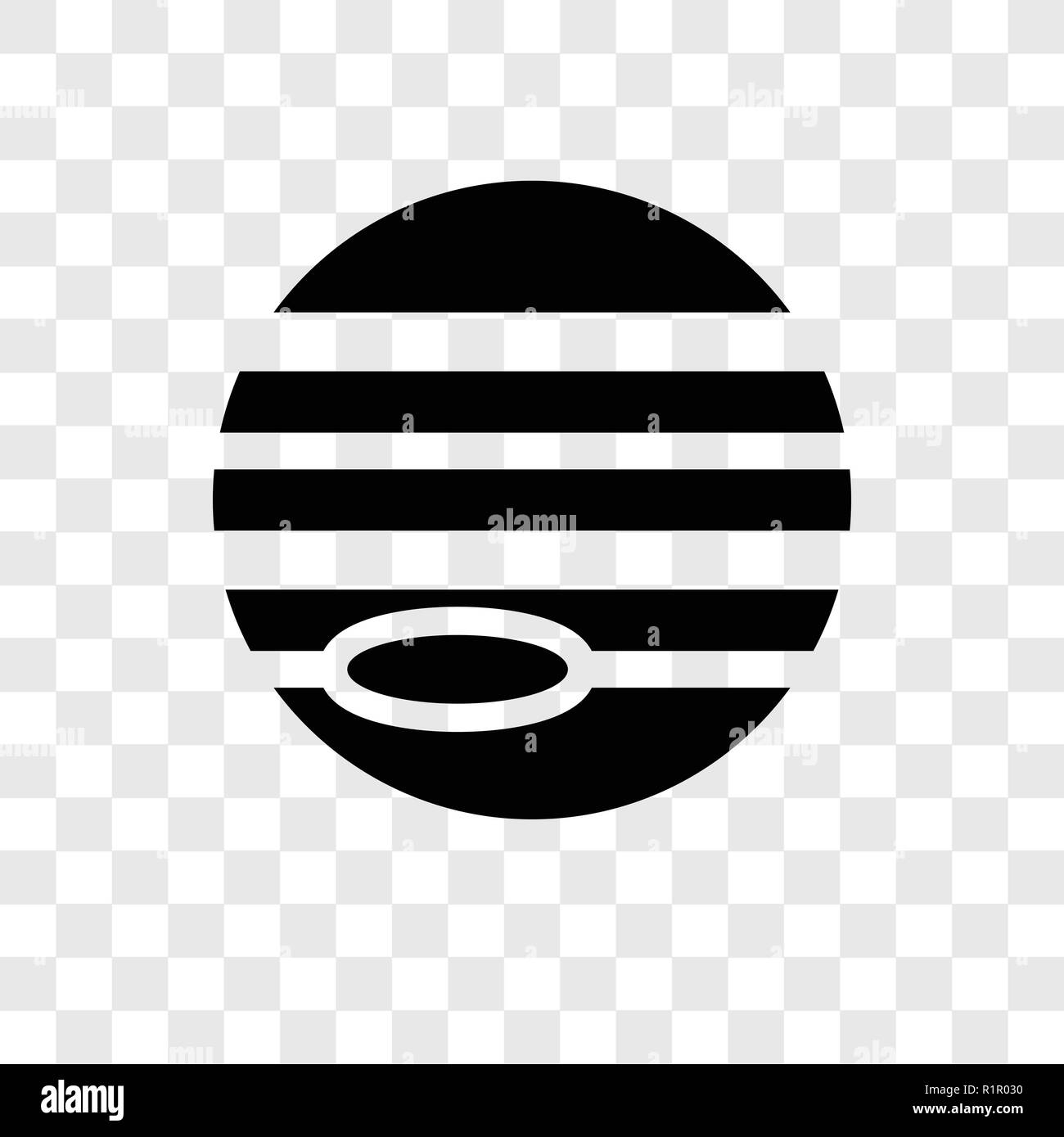 Venus with Satellite vector icon isolated on transparent background ...