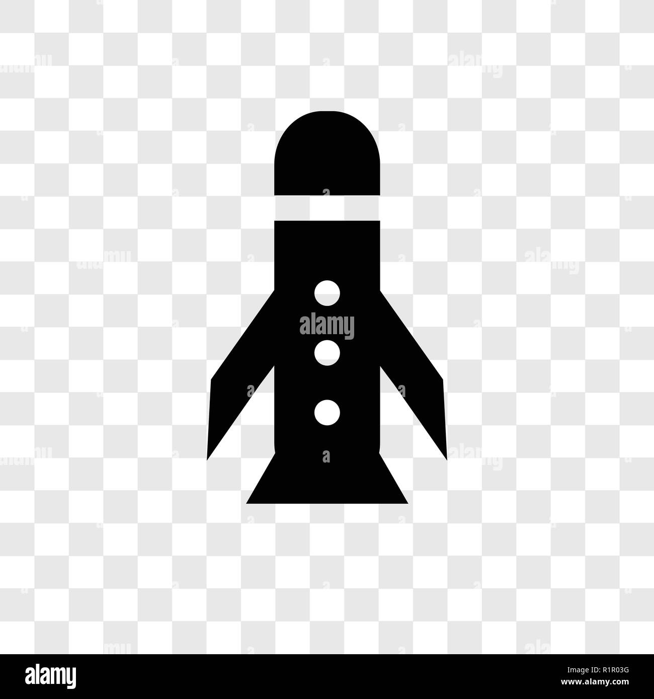 Space Rocket vector icon isolated on transparent background, Space ...