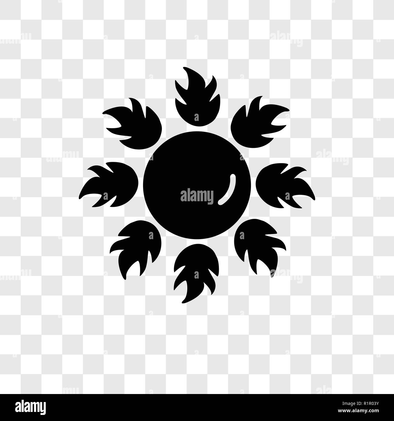 Sun vector icon isolated on transparent background, Sun transparency ...