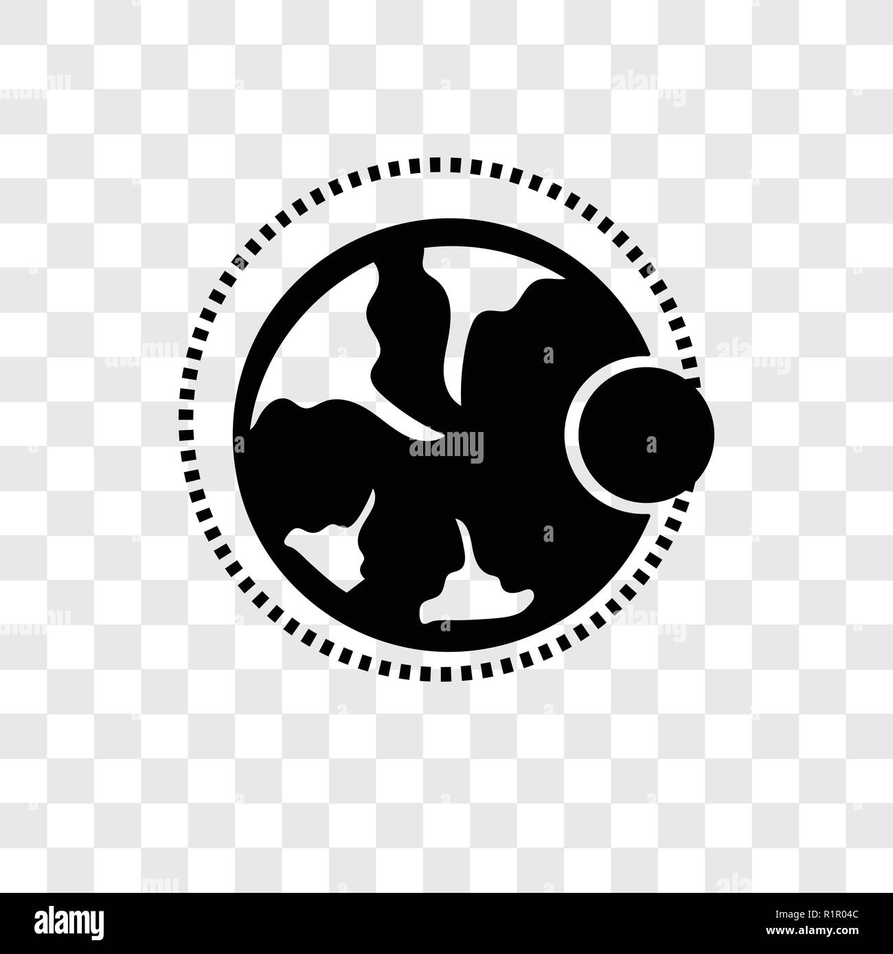 Planet earth vector icon isolated on transparent background, Planet ...