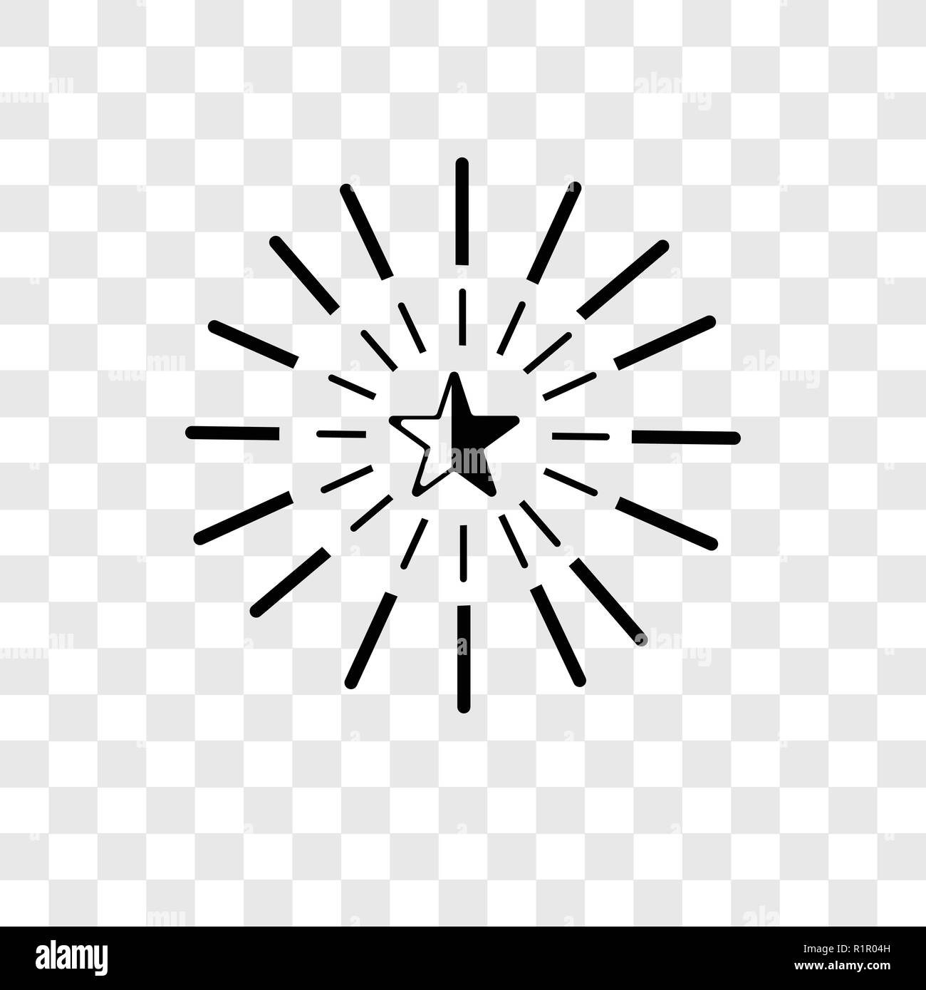 Star vector icon isolated on transparent background, Star transparency ...