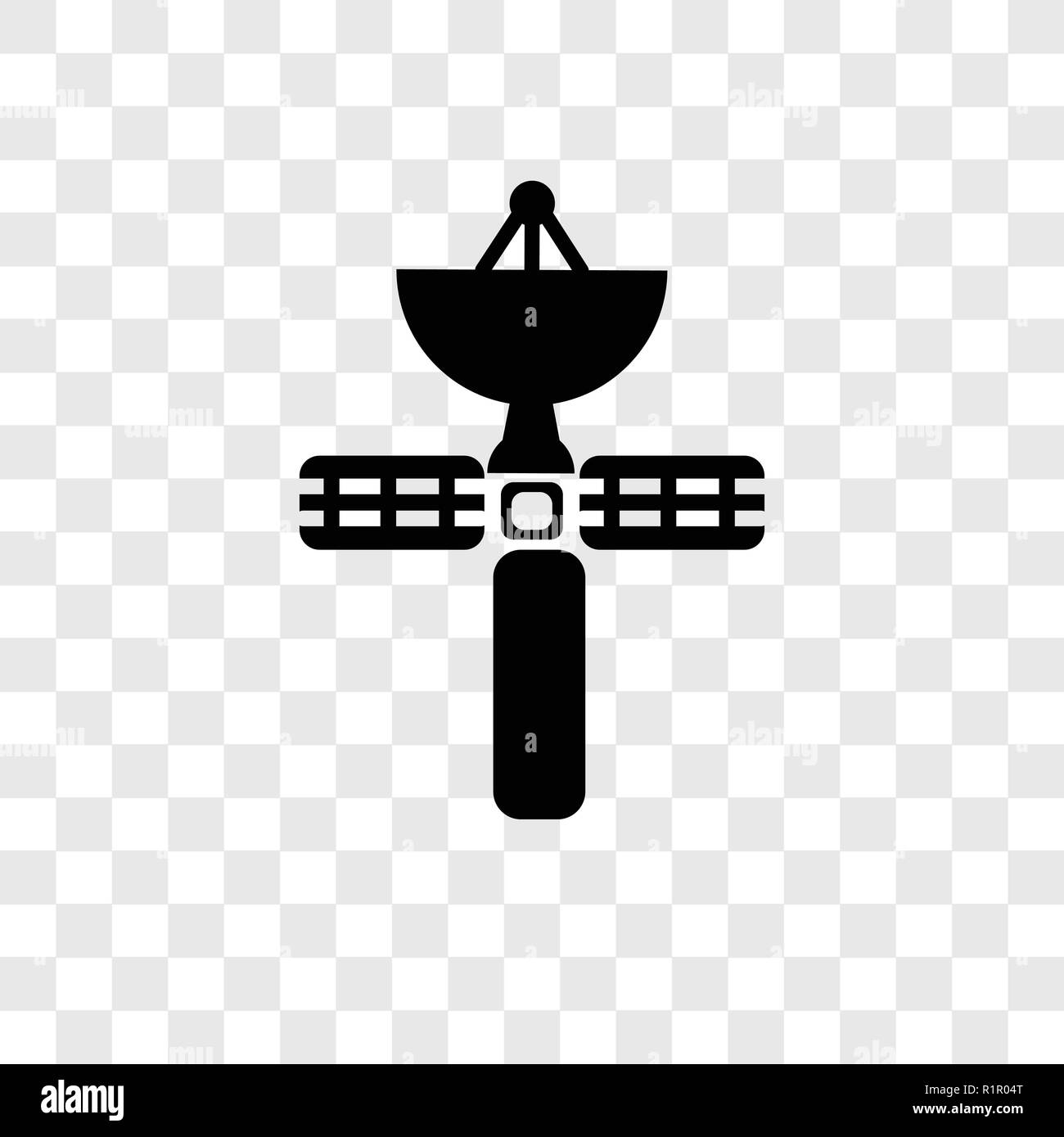Satellite vector icon isolated on transparent background, Satellite ...