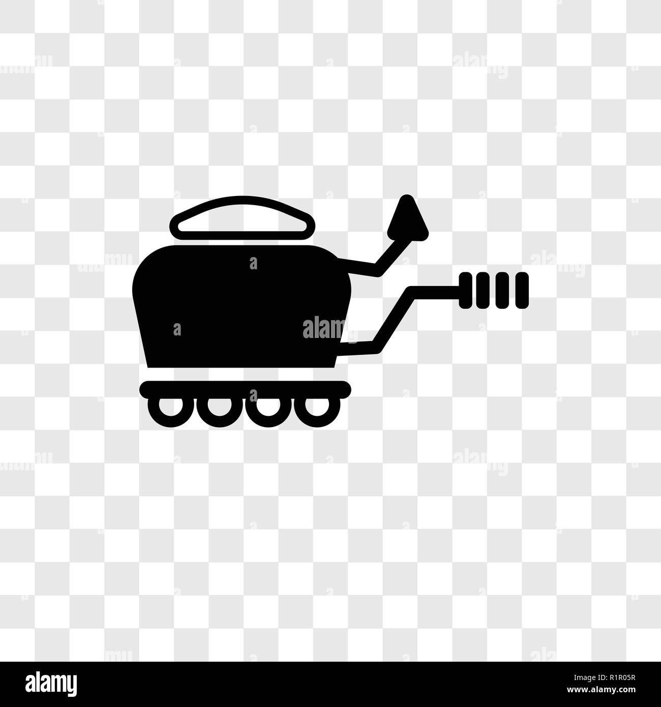 Moon rover vector icon isolated on transparent background, Moon rover ...