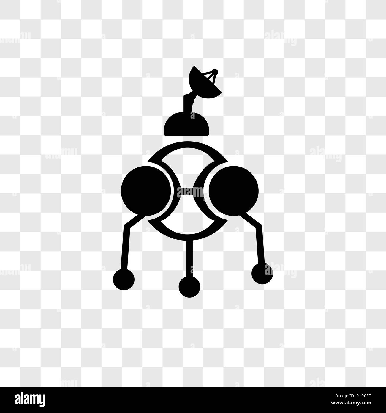 Lander vector icon isolated on transparent background, Lander ...