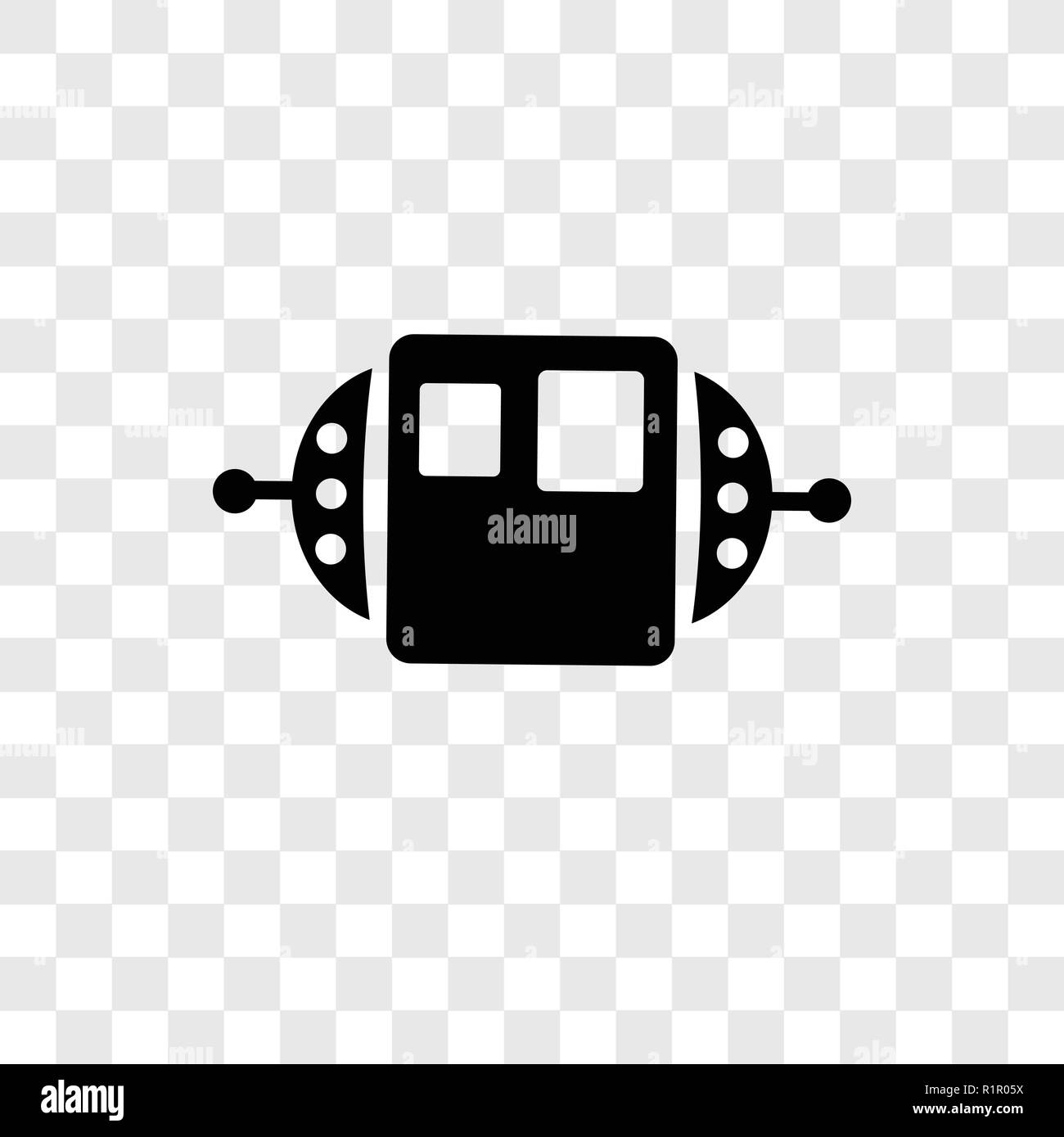 Space capsule vector icon isolated on transparent background, Space ...