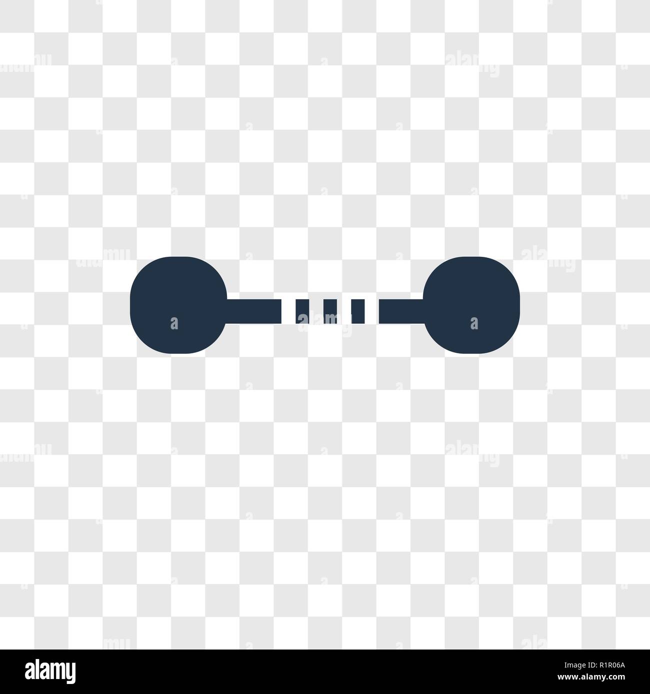 Dumbbell vector icon isolated on transparent background, Dumbbell transparency logo concept ...