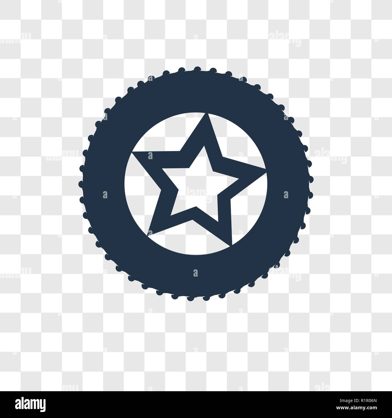 Tire vector icon isolated on transparent background, Tire transparency ...