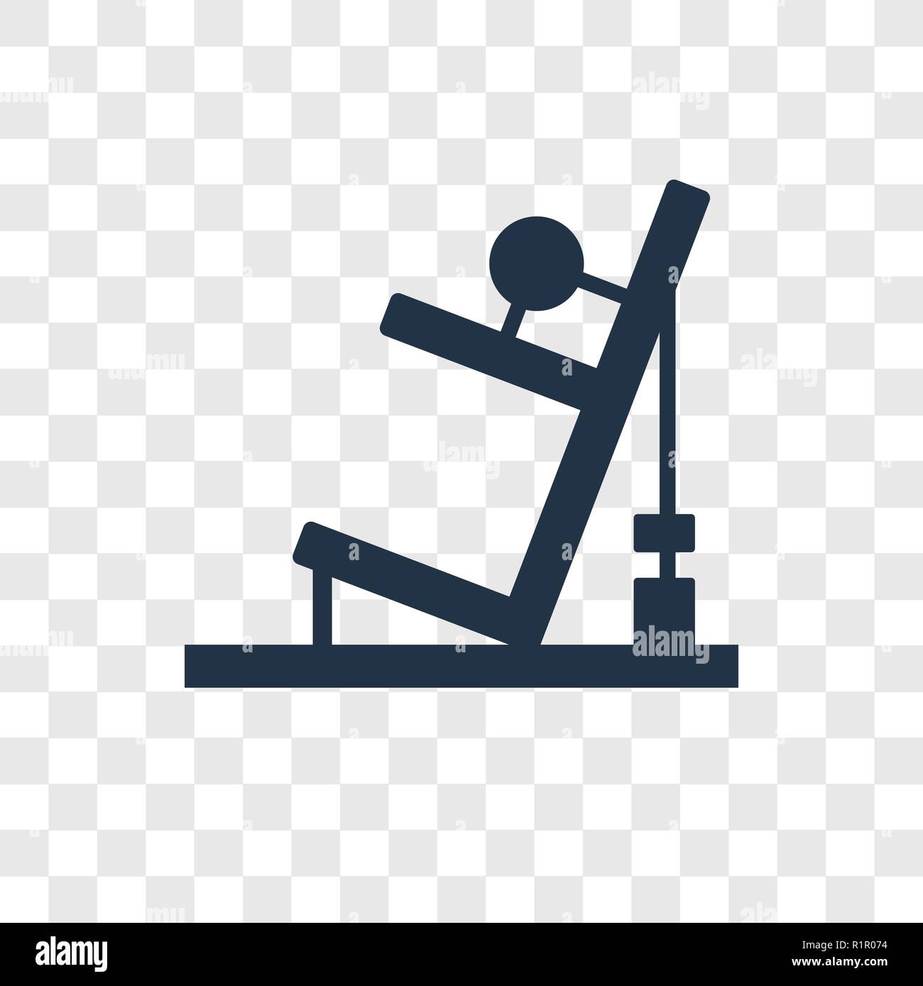 Gym station vector icon isolated on transparent background, Gym station transparency logo ...
