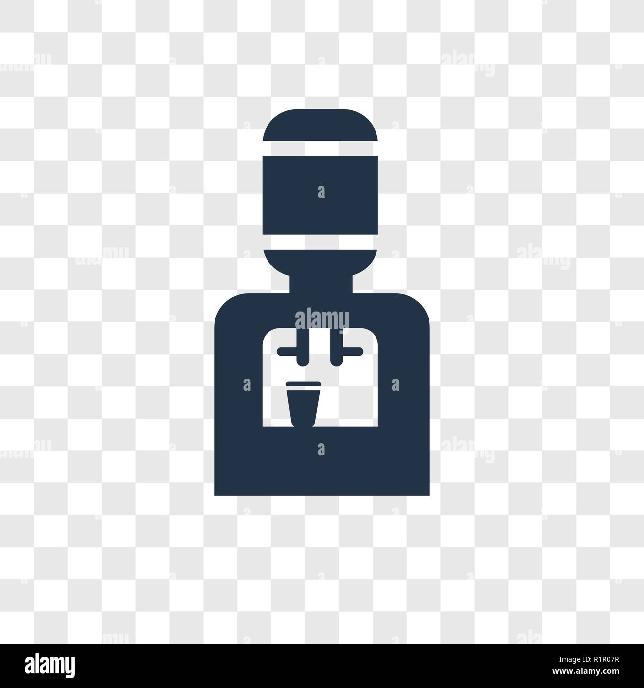 Water machine vector icon isolated on transparent background, Water machine transparency logo ...