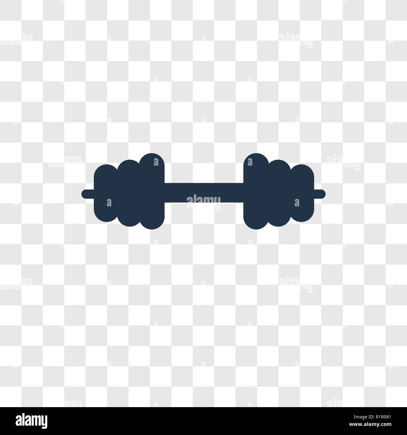 Dumbbell vector icon isolated on transparent background, Dumbbell ...
