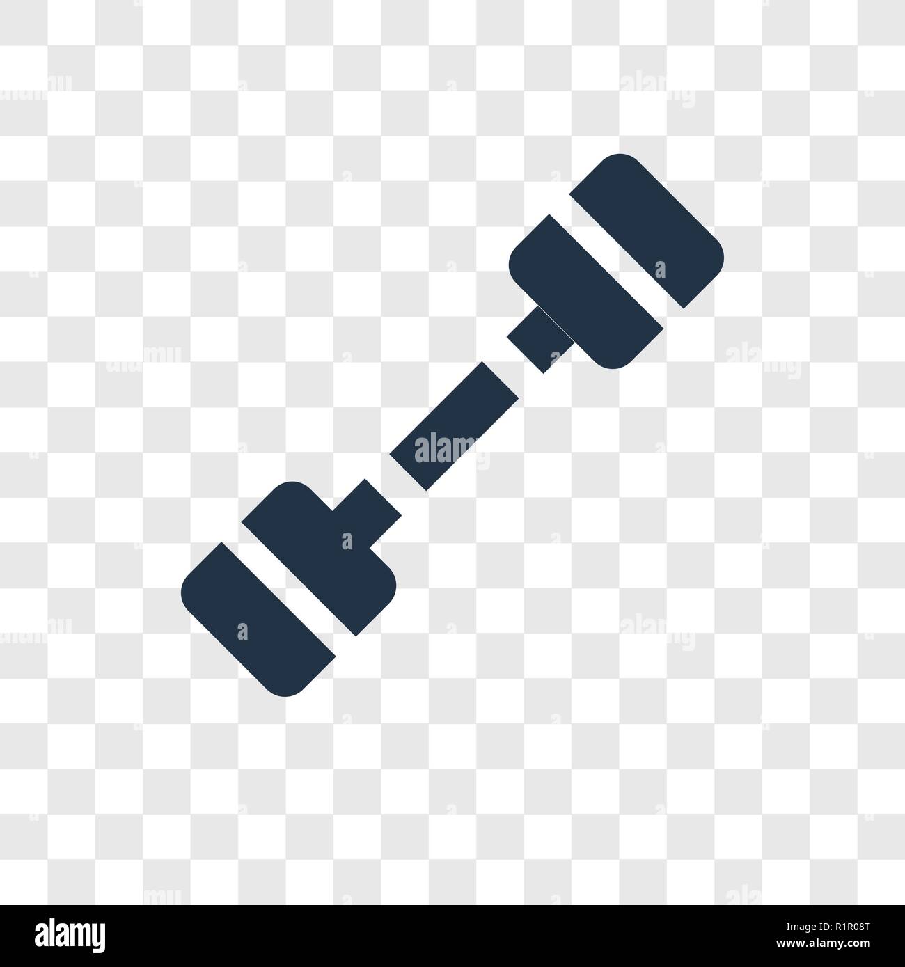Dumbbell vector icon isolated on transparent background, Dumbbell transparency logo concept ...