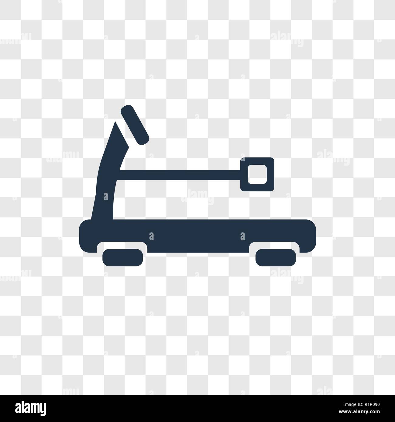 Treadmill vector icon isolated on transparent background, Treadmill ...