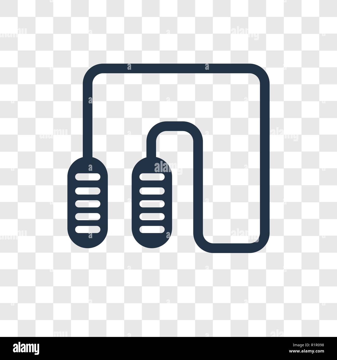 Jumping rope vector icon isolated on transparent background, Jumping ...
