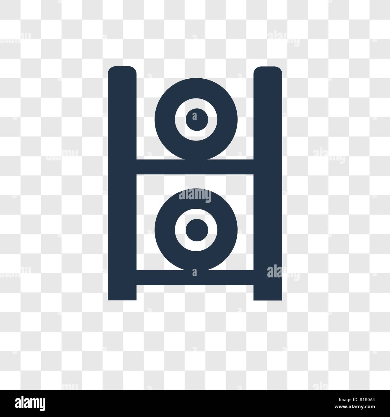 Weights vector icon isolated on transparent background, Weights ...