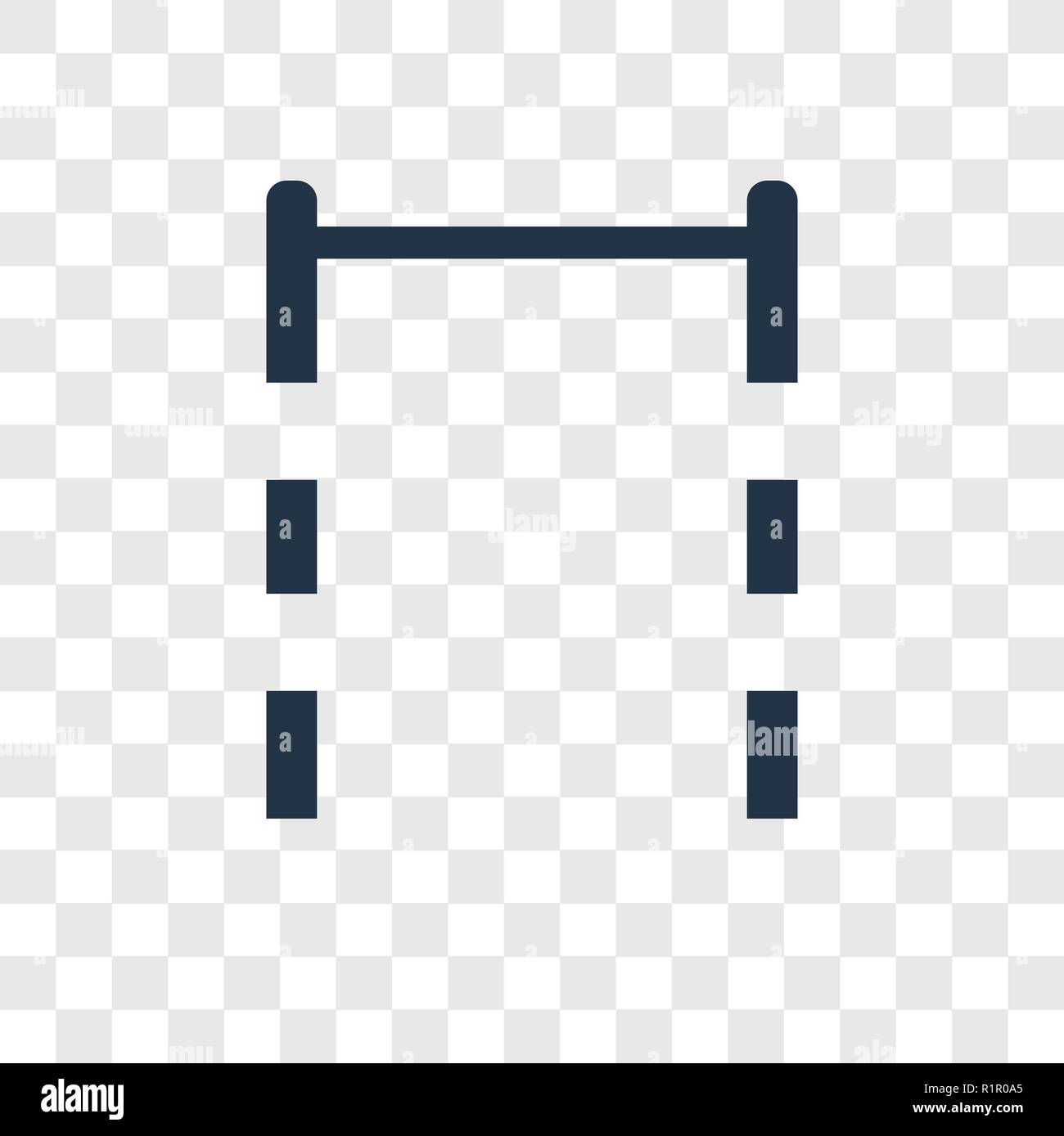 Pull up bar vector icon isolated on transparent background, Pull up bar ...