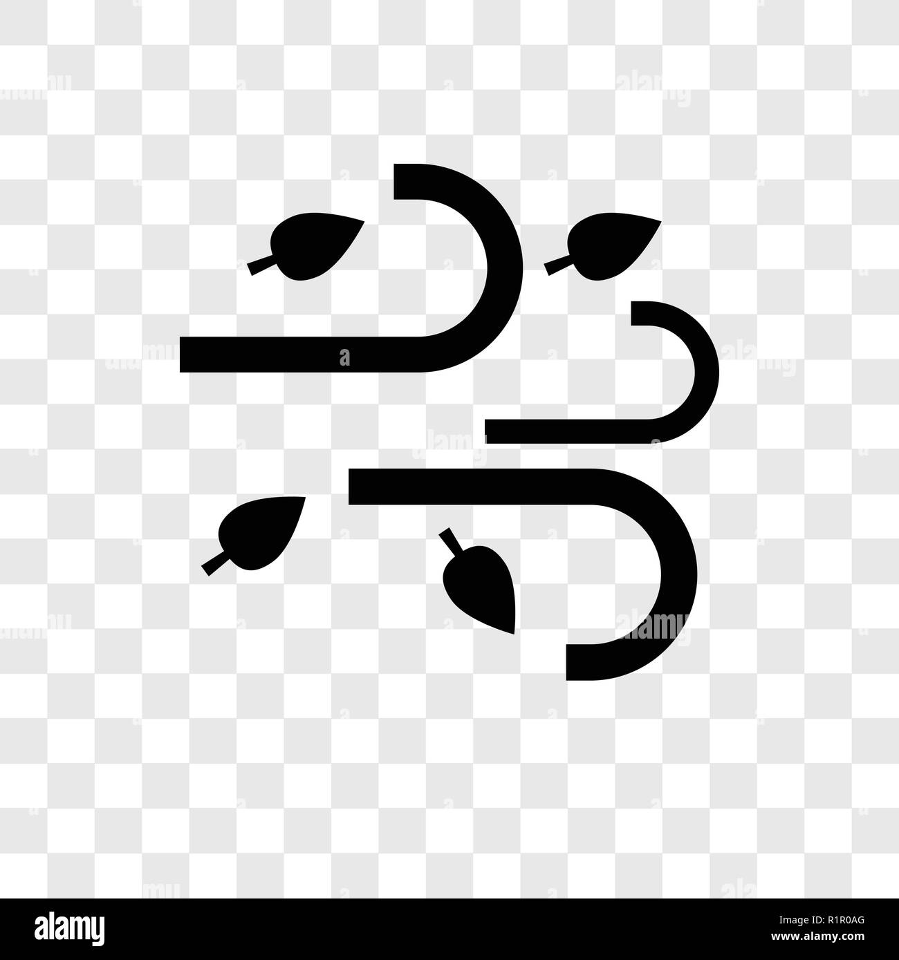 Wind vector icon isolated on transparent background, Wind transparency ...