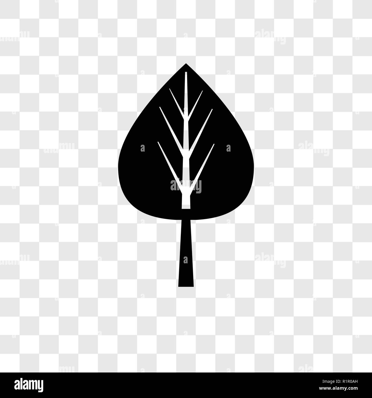 Leaf vector icon isolated on transparent background, Leaf transparency ...