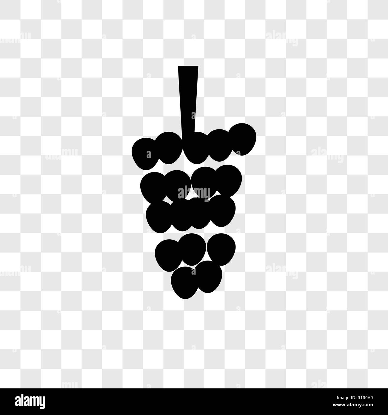 Grapes vector icon isolated on transparent background, Grapes ...
