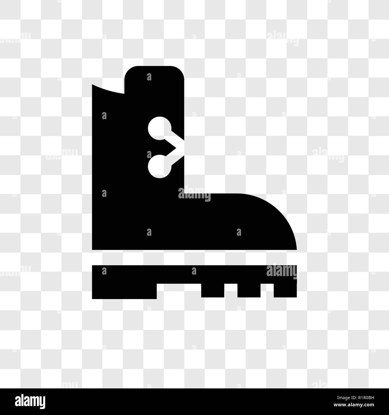 Boot vector icon isolated on transparent background, Boot transparency ...