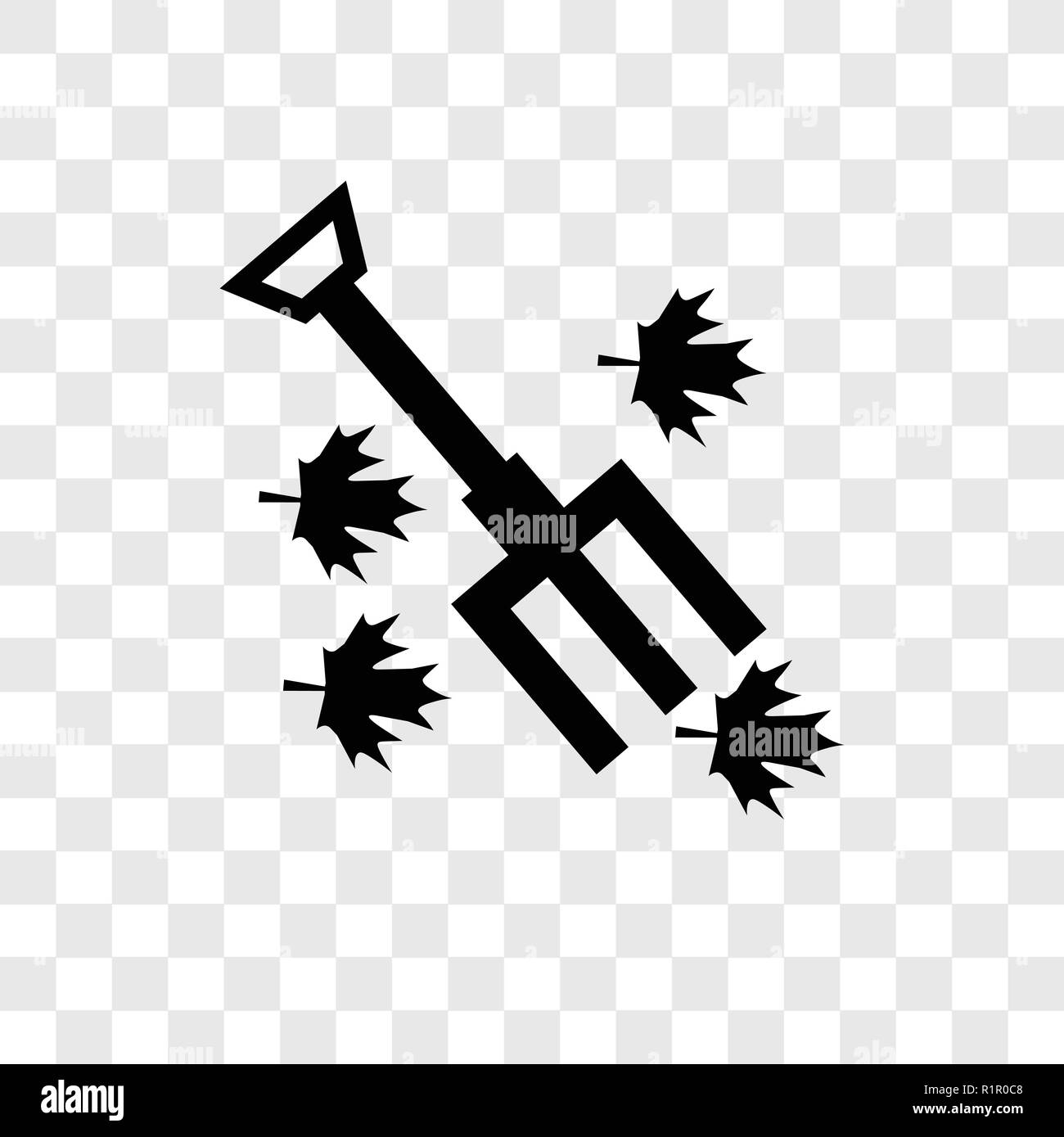 Rake vector icon isolated on transparent background, Rake transparency ...