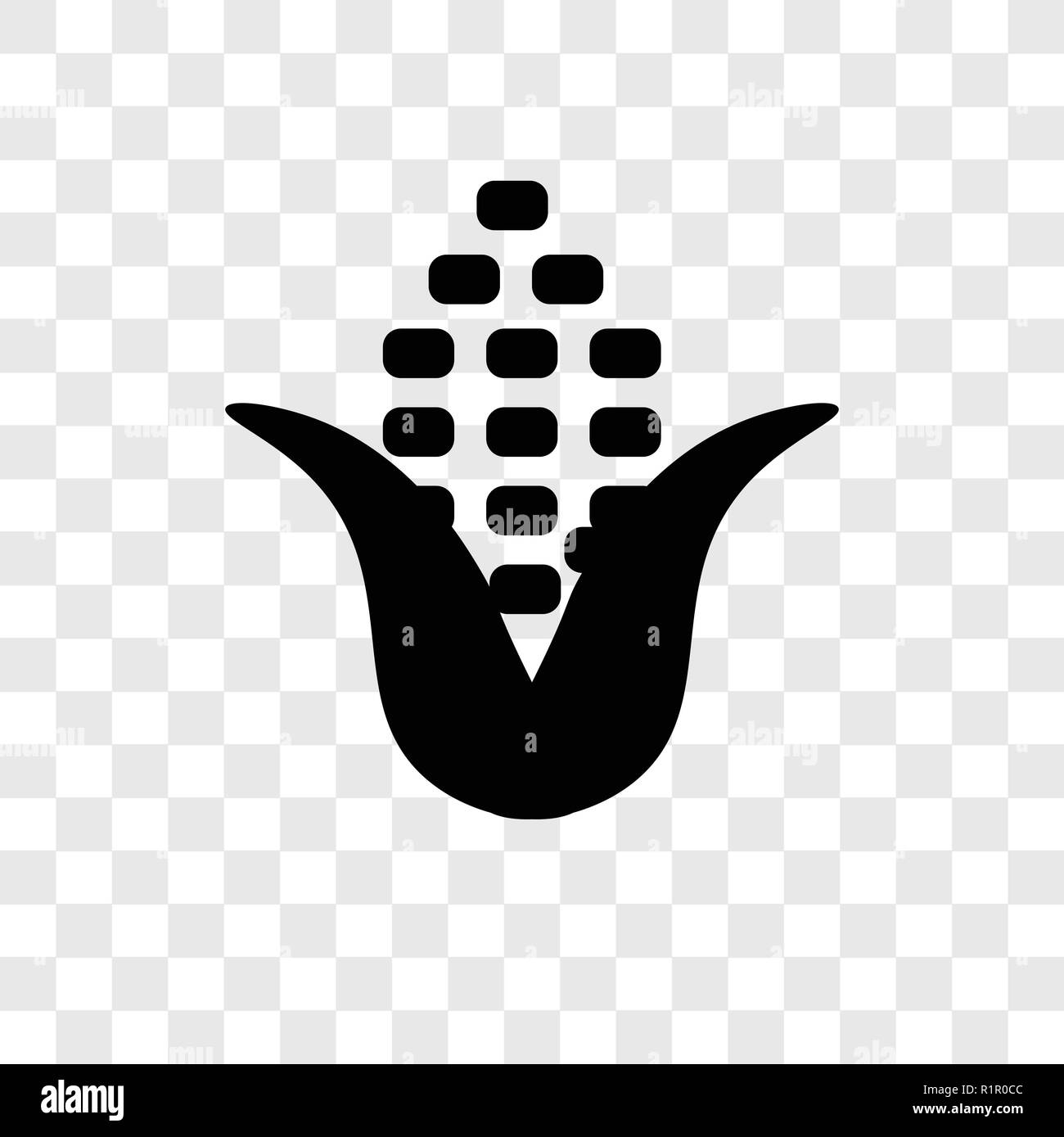 Corn vector icon isolated on transparent background, Corn transparency ...