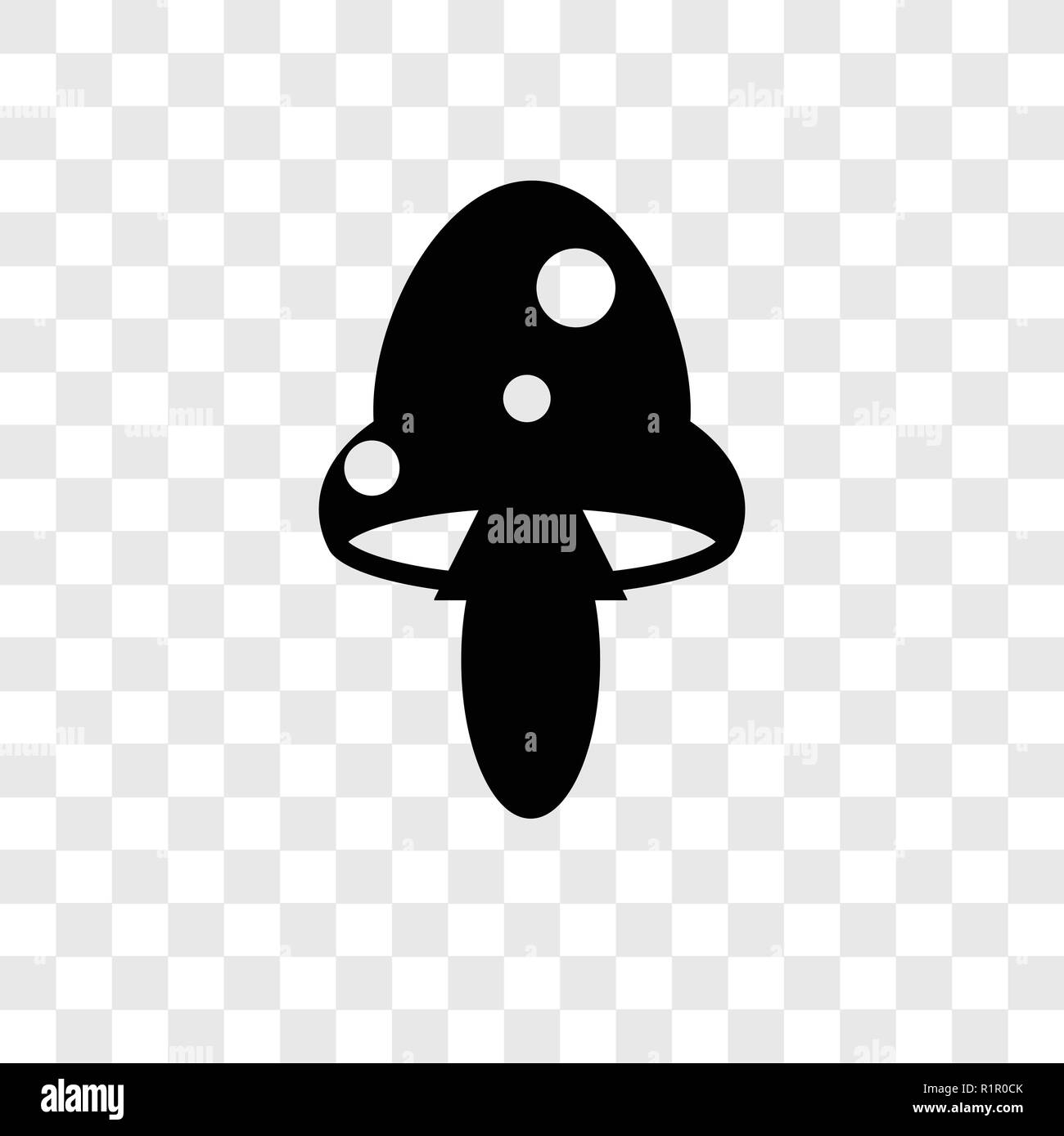 Mushroom vector icon isolated on transparent background, Mushroom ...